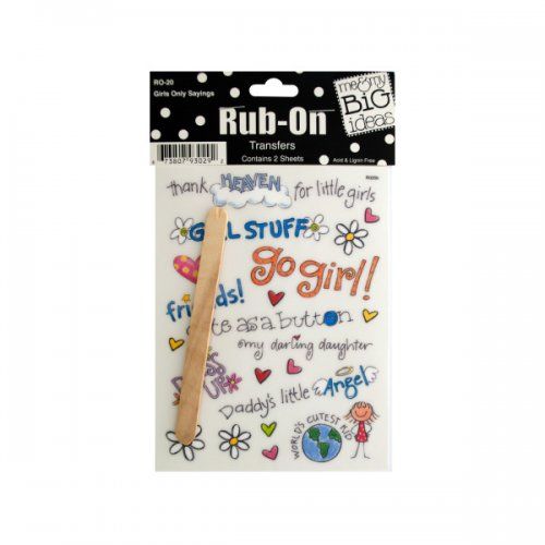 Girls Only Sayings Rub-on Trans – Lots-N-Things!